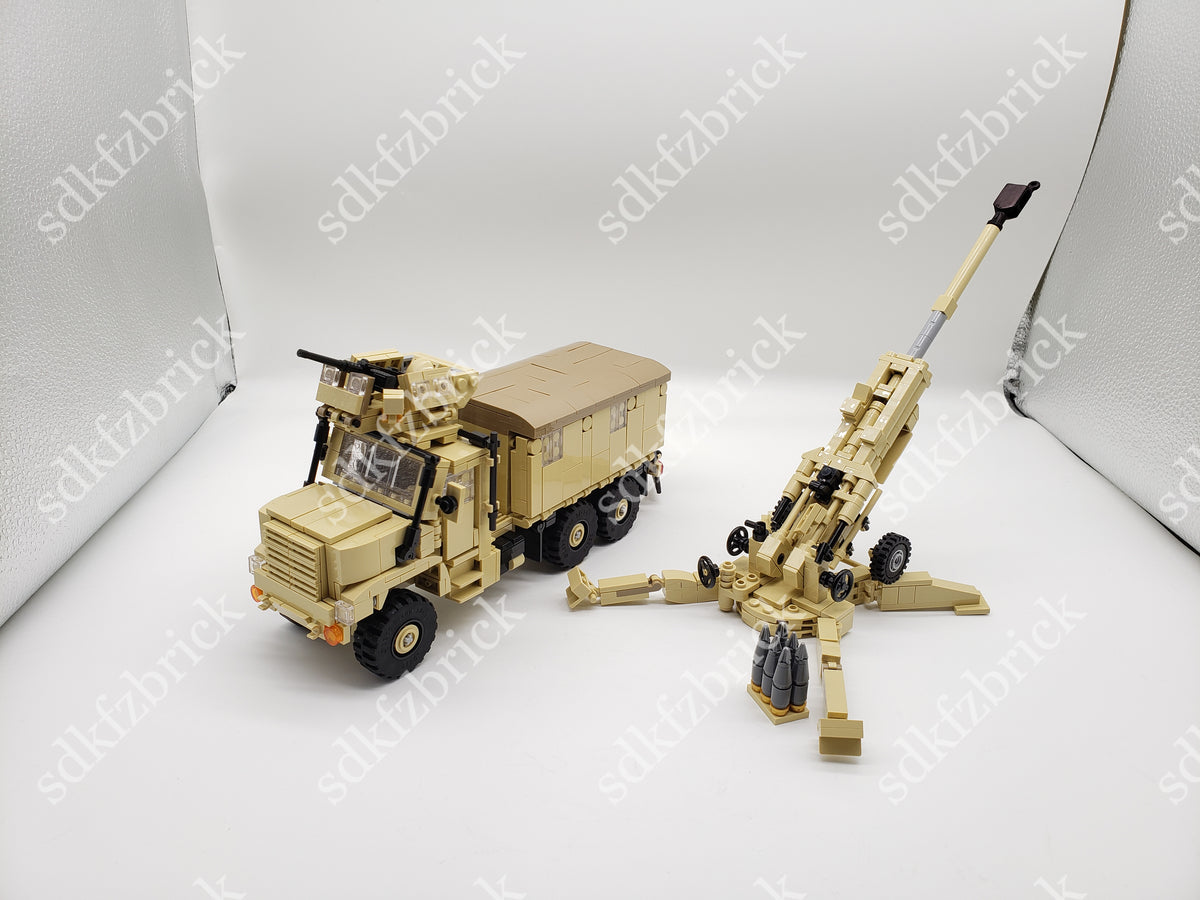 US M777 and MTVR MK23 – 155mm Howitzer and Cargo Truck – SdKfzbrick