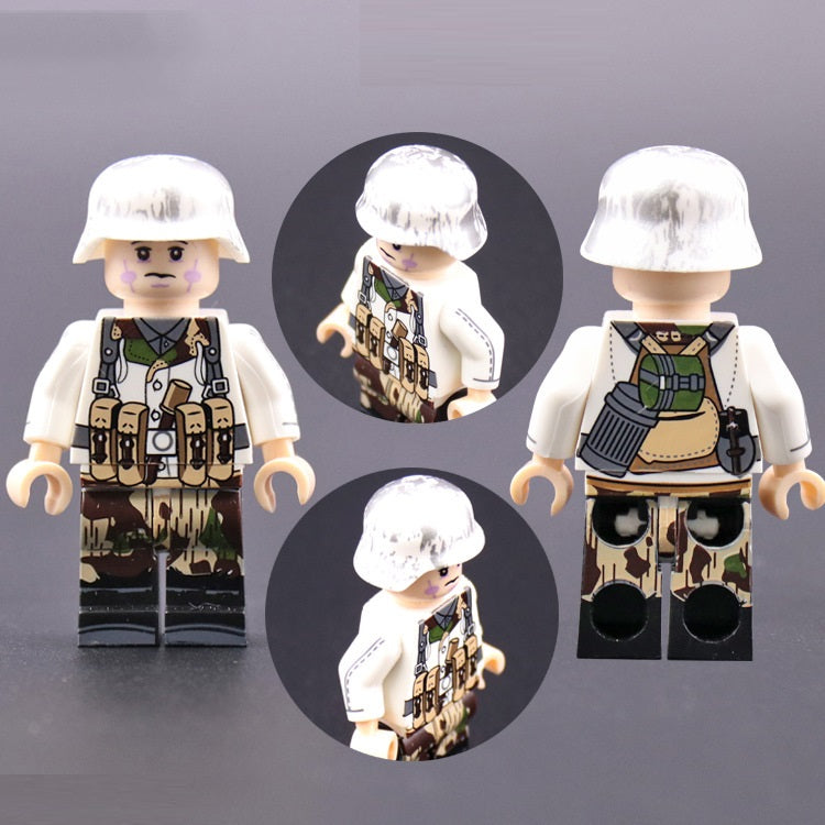 WW2 Nazi German - Soldier in Winter Uniform (camo pant & M40 helmet ...
