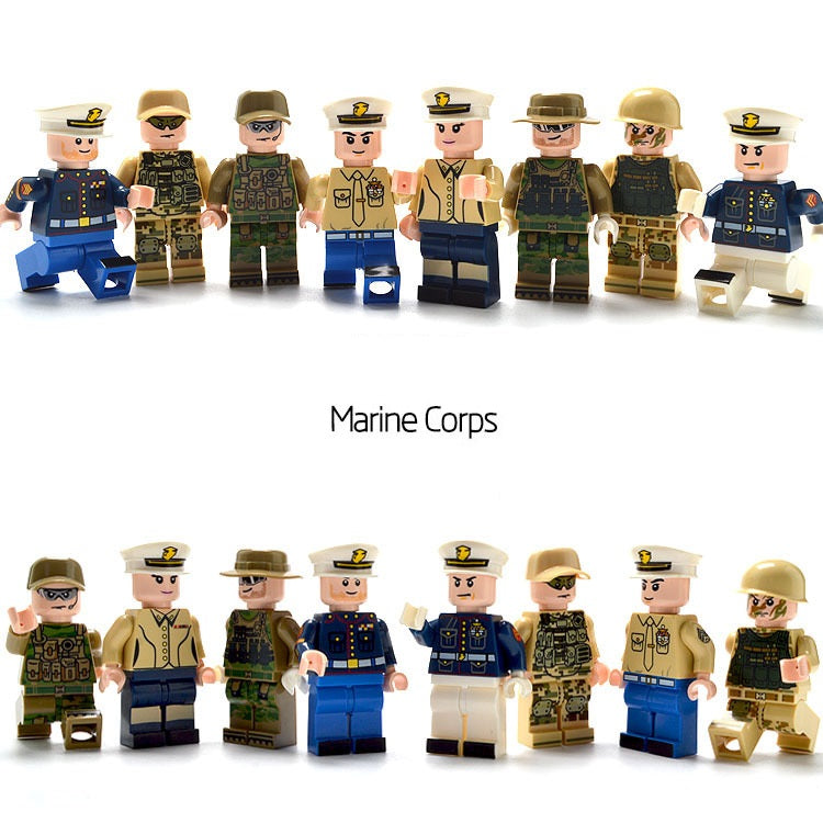 US Marines - Formal & Combat Uniform - [8] figures - – SdKfzbrick