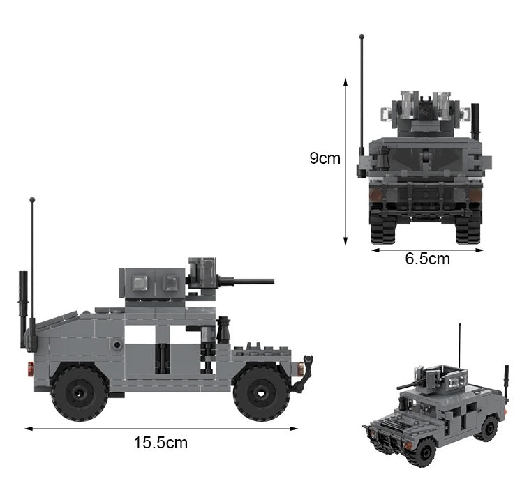 US Army HMMWV Humvee armored car bundle (2 desert + 1 Grey) – SdKfzbrick