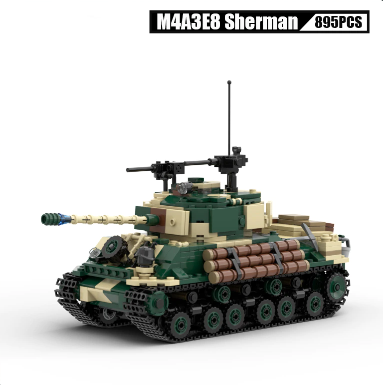 US Medium Tank M4A3E8 Sherman Easy Eight Fury (Camo) – SdKfzbrick